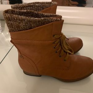 Forever 21 Shoes | Lace Up Faux Suede Tall Boots Black 6 | Poshmark